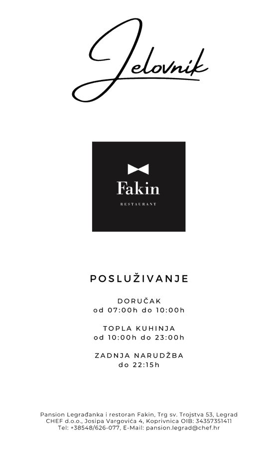 Restoran Fakin | Restoran & pansion Fakin, Legrad, Hrvatska